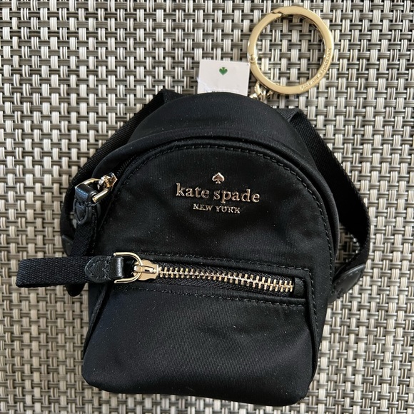 kate spade | Bags | New Womens Kate Spade Black Miniature Knapsack Key ...